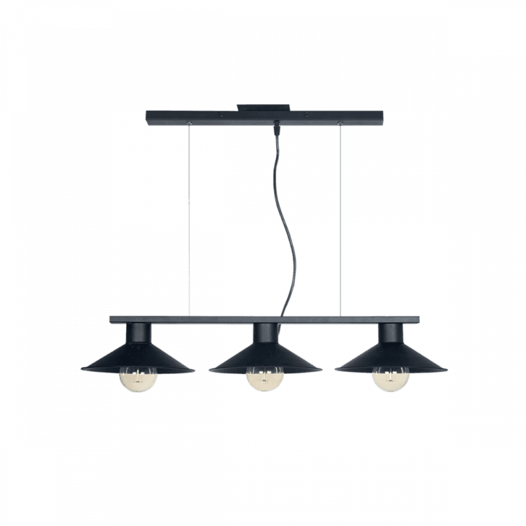 Lámpara de techo 3 luces pantalla eco Ø25 cm - Línea Ensenada - Bazar ...