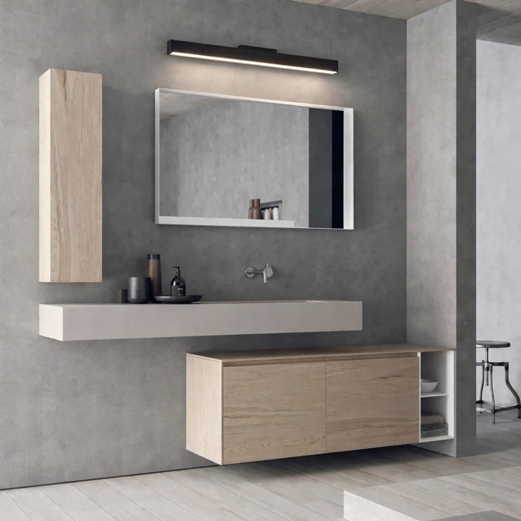 Aplique de Pared "Wall 62cm" led incorporado 11W calido - Negro - Bazar ...