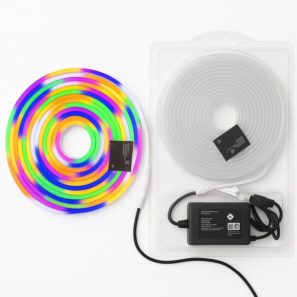 Tira de luz LED multicolor flexible 5 metros 220v - Bazar de Luces